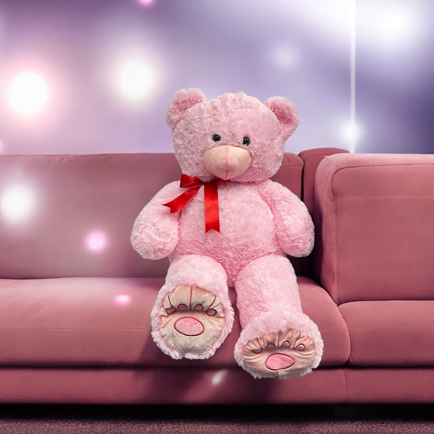 Light Pink Teddy Bear - Medium – Magic World Flowers